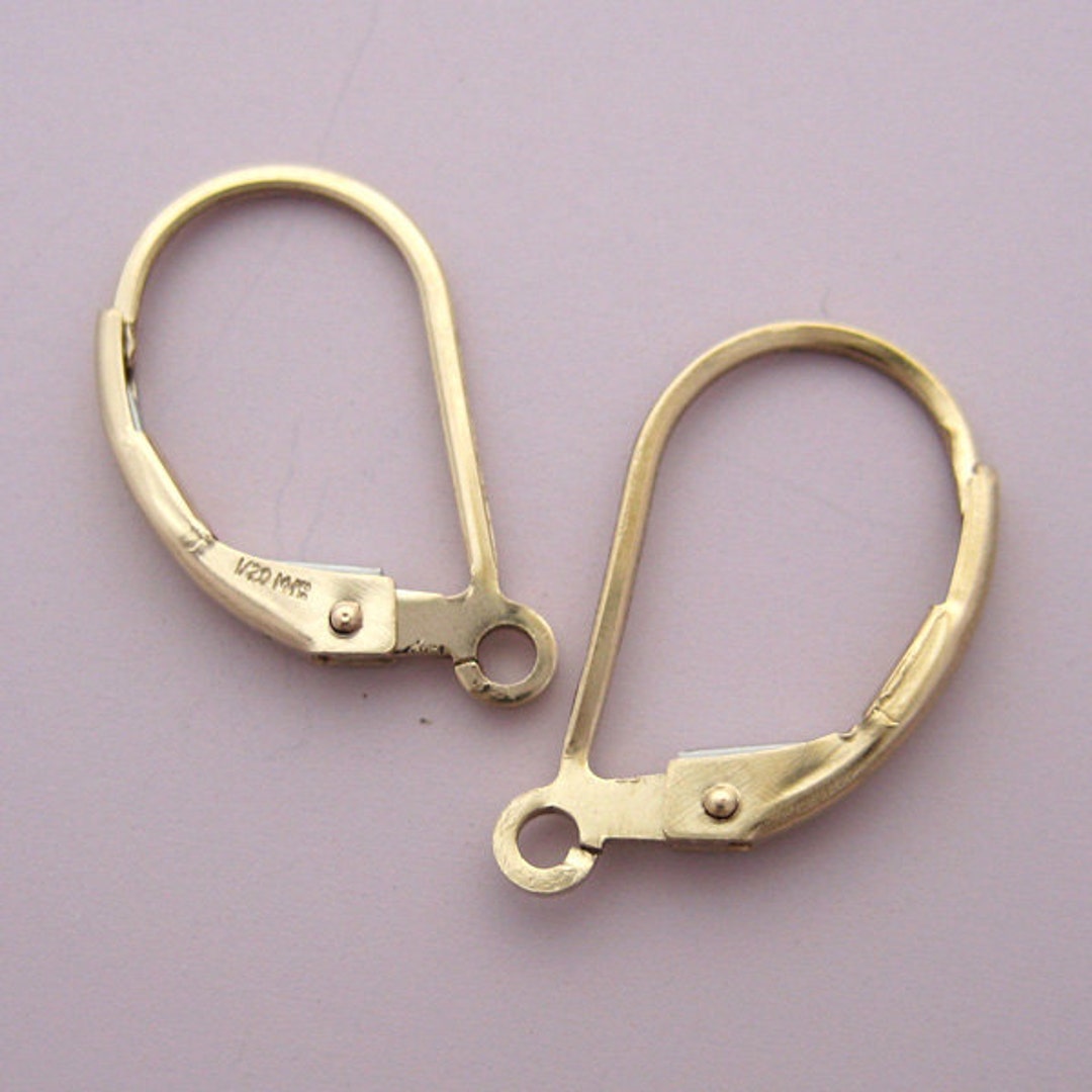 10 Pcs 5 Pairs 14k Gold Filled Lever Back Ear Wires EGF201 - Etsy