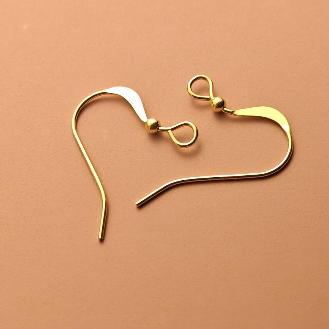 10 Pcs (5 Pairs) 14k Gold Filled Hook Ear Wires (EGF103) - Etsy