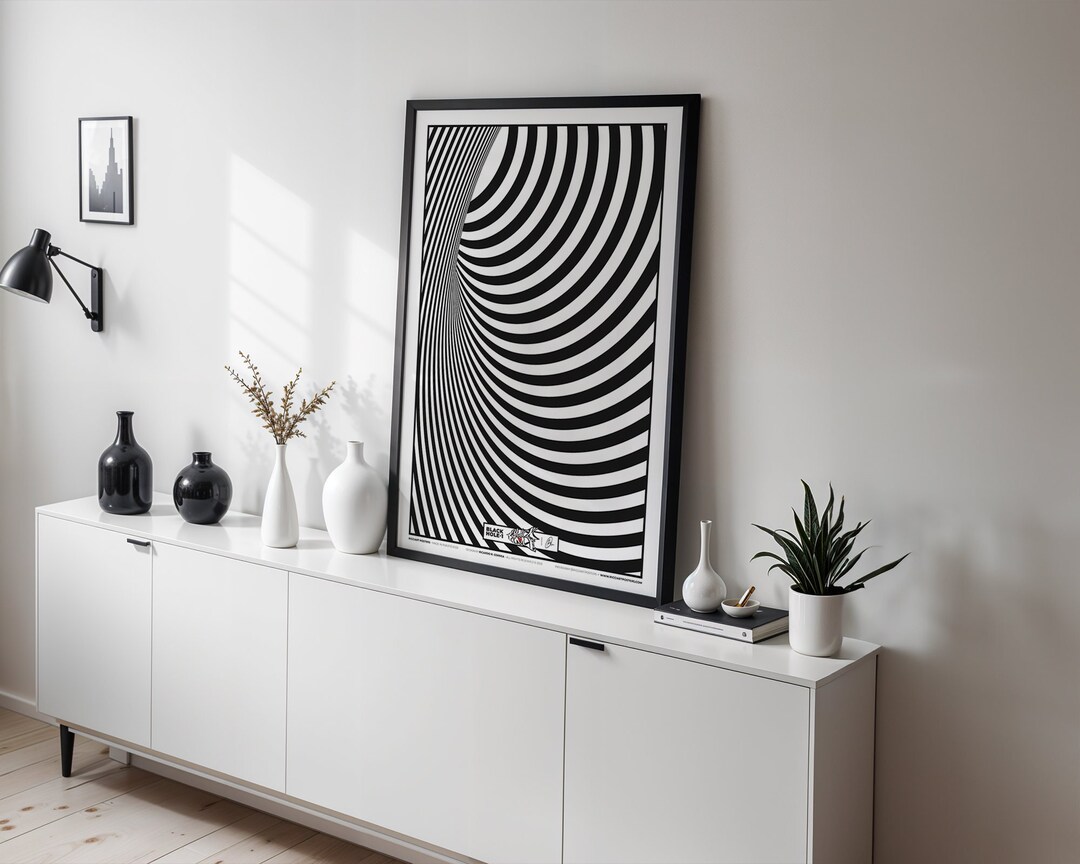 Black Hole – Pattern Wall Art, Modern Abstract Decor, Digital Download, Minimalist Optical ...