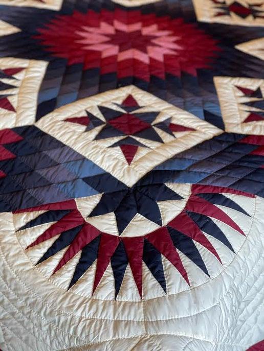 Hand-sewn Amish Crystal Star Quilt 100x115 - Etsy