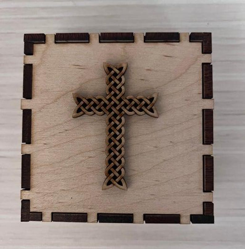 Wooden Celtic Cross Box - Etsy