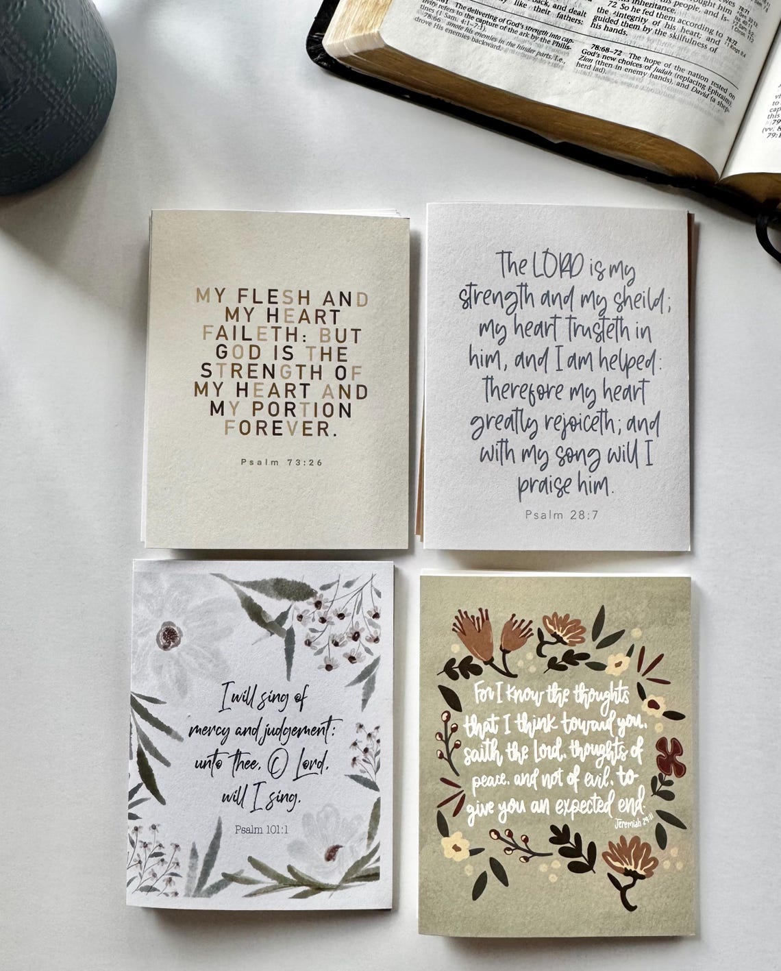Encouragement & Faith Greeting Card Set | Christian Scripture Cards ...
