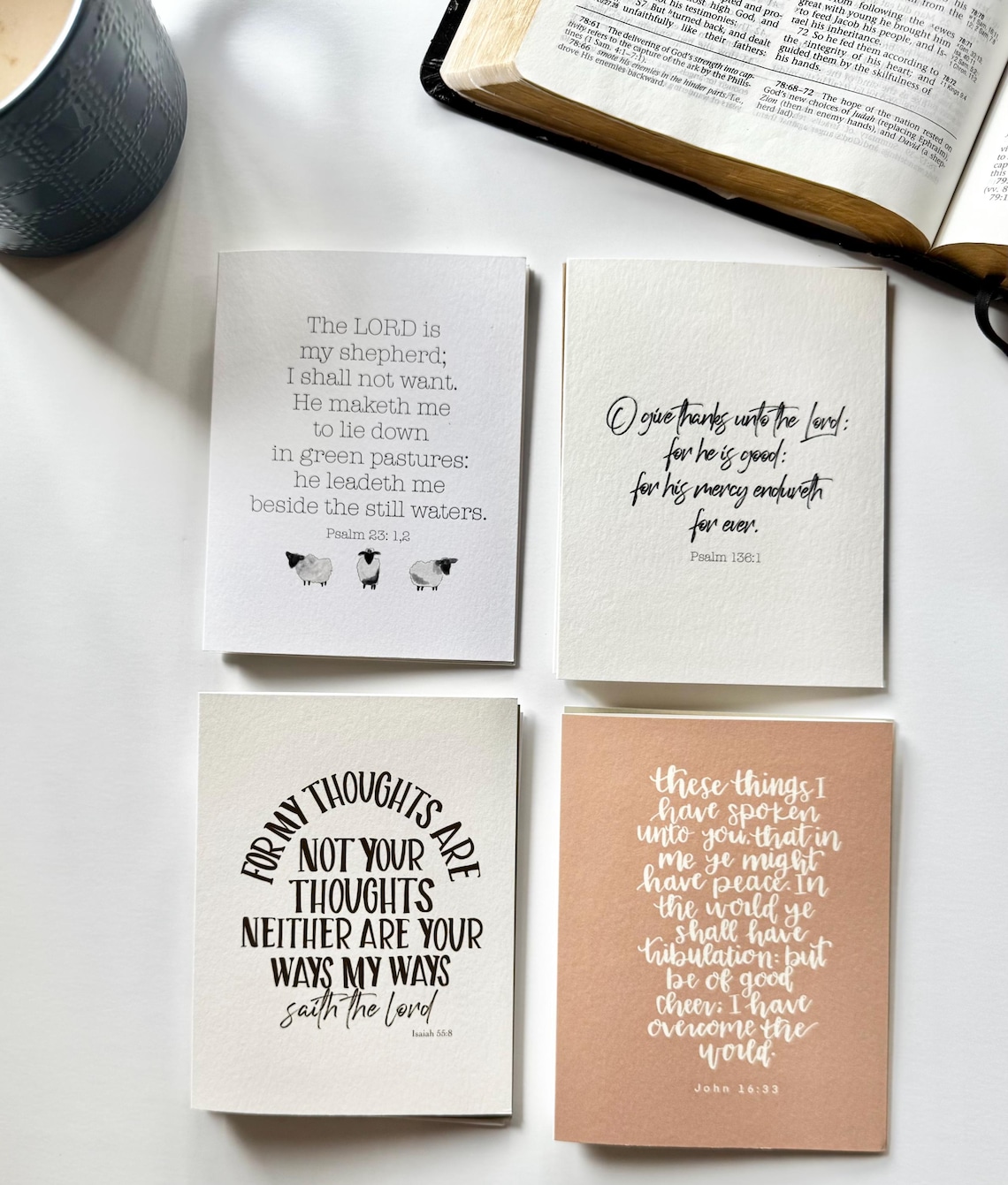 Encouragement & Faith Greeting Card Set | Christian Scripture Cards ...