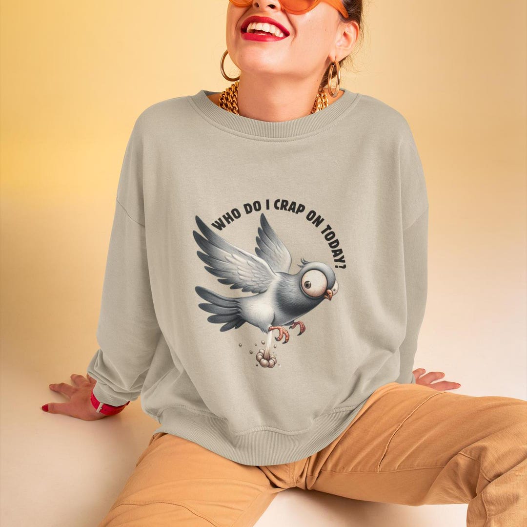 Funny Bird Humor Crewneck Sweatshirt, Gift for Bird Lovers, Quirky ...