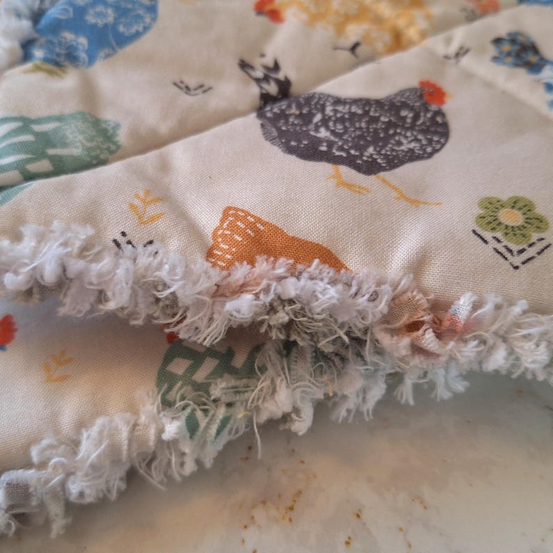 Country Chicken Potholder Hot Pad Kitchen Cooking Gift Farmhouse Style ...