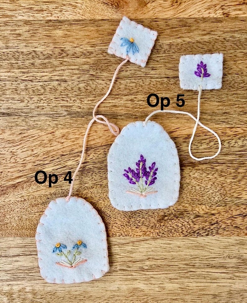 Hand Embroidered Felt Bookmark - Tea Bag Themed Bookmark - Etsy