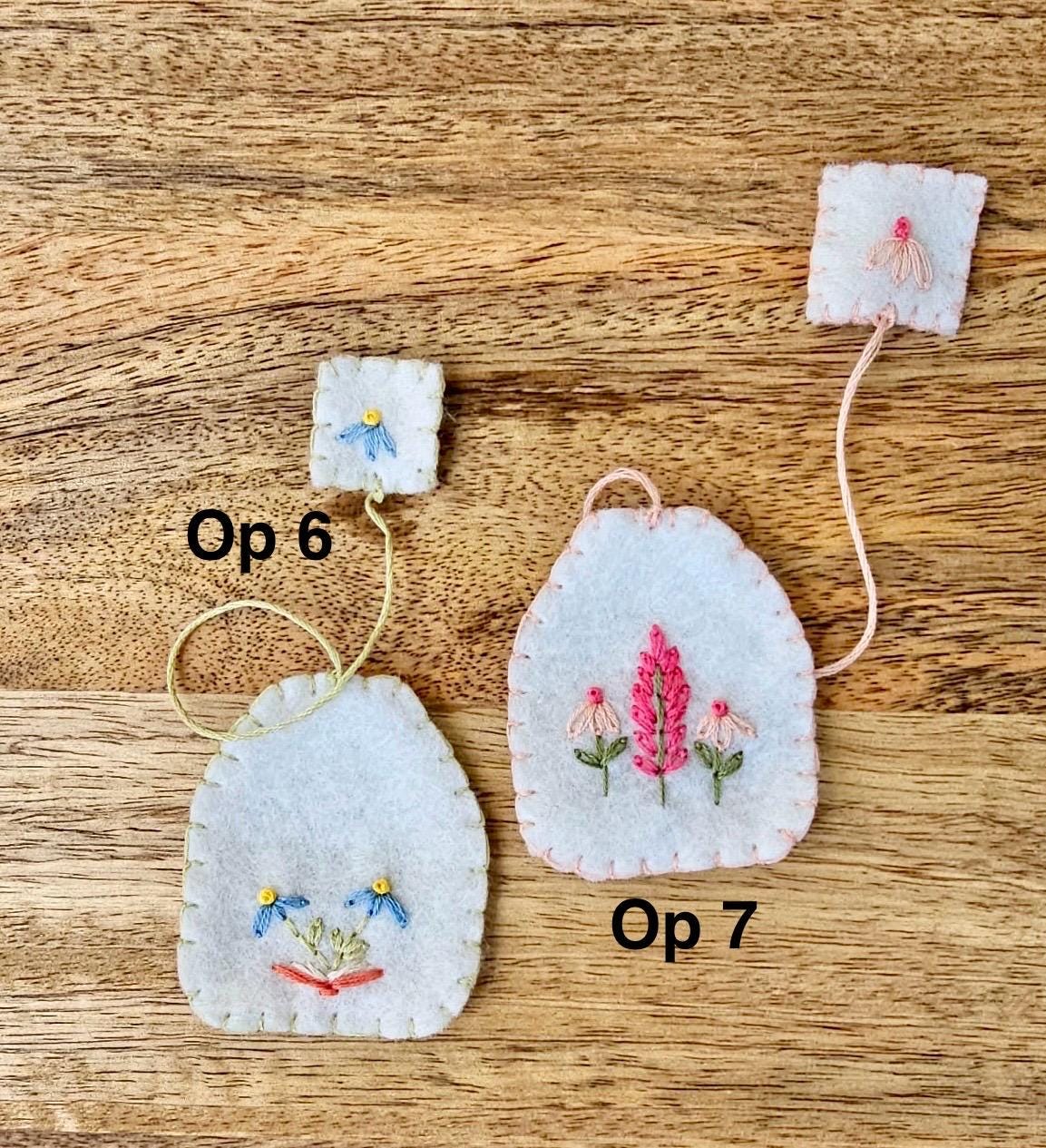 Hand Embroidered Felt Bookmark - Tea Bag Themed Bookmark - Etsy