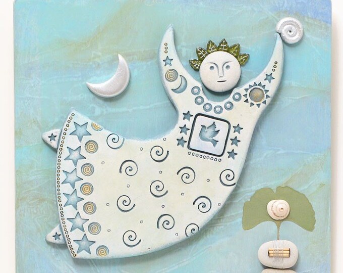 Art, Mixed Media,original,moon Dancer,woman,home Decor - Etsy
