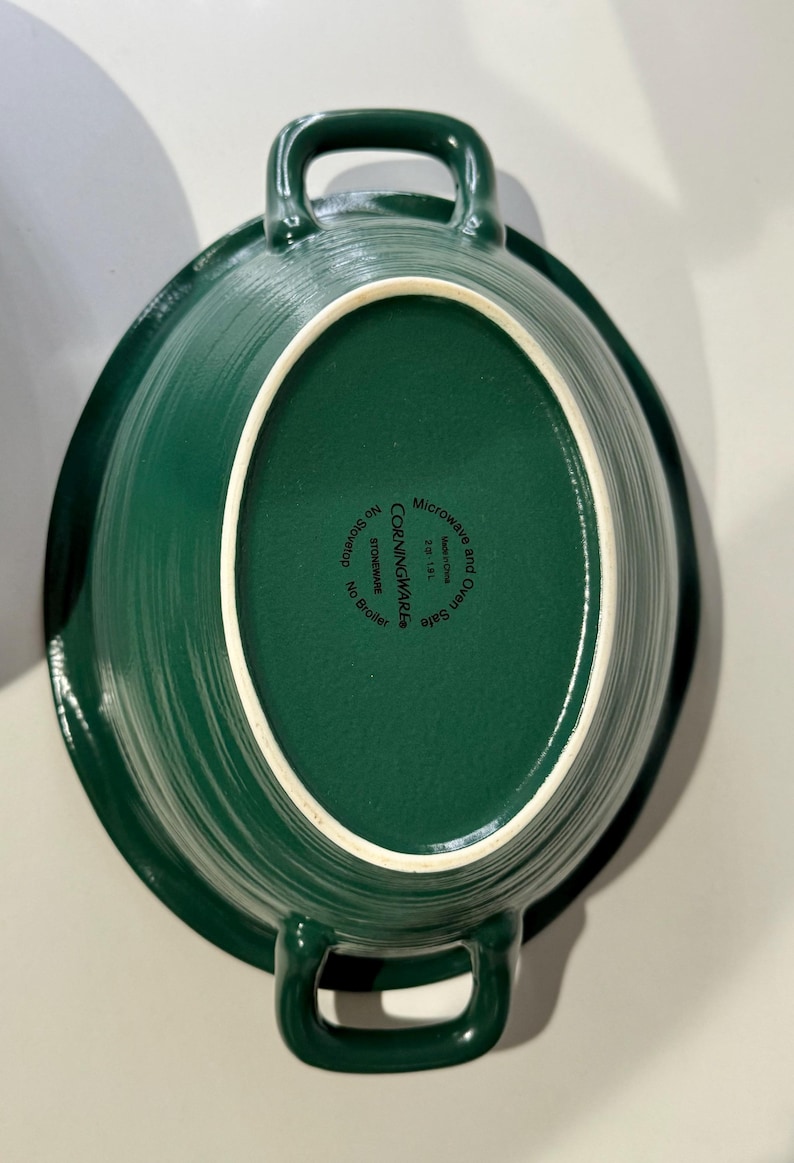 Corningware Stoneware Oval Hunter Green Casserole - Etsy