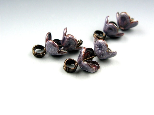 Enameled Alpine Bud Caps / Napa Enamel / Made to Order - Etsy