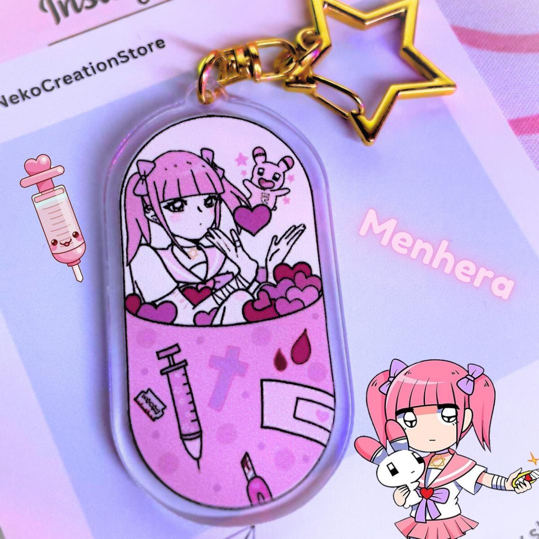 Menhera-chan | Acrylic Keychain | Cute Charm - Etsy