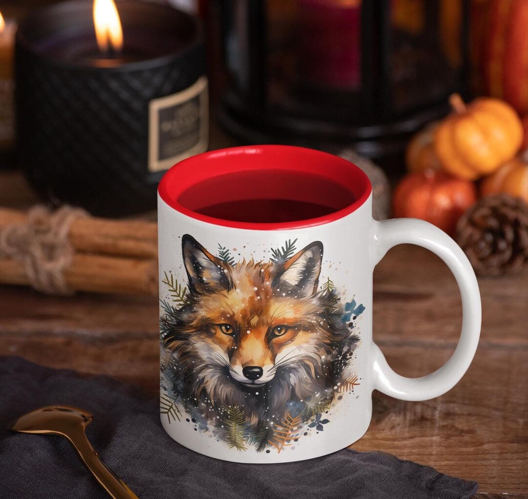 Foxy Accent Coffee Mug Whimsical Fox Design for Animal Lovers, Unique ...