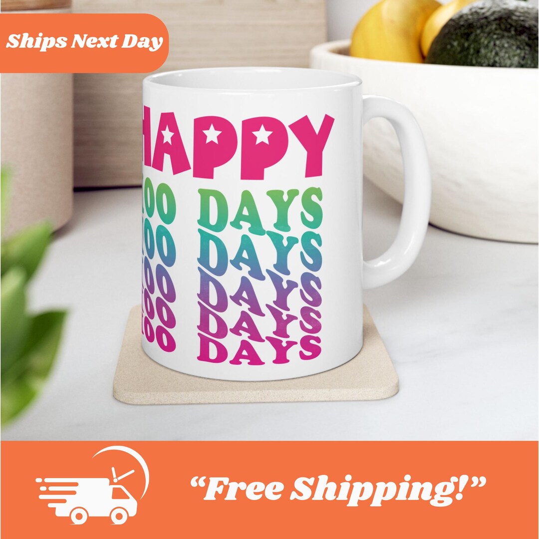 100 Días De Escuela Mugs Diseños Divertidos Y Creativos Para Celebrar ...