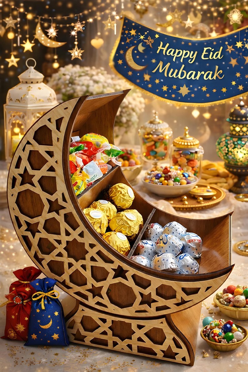 Ramadan Candy Stand, Ramadan Mubarak Decor, Wooden Serving Tray ,decor ...