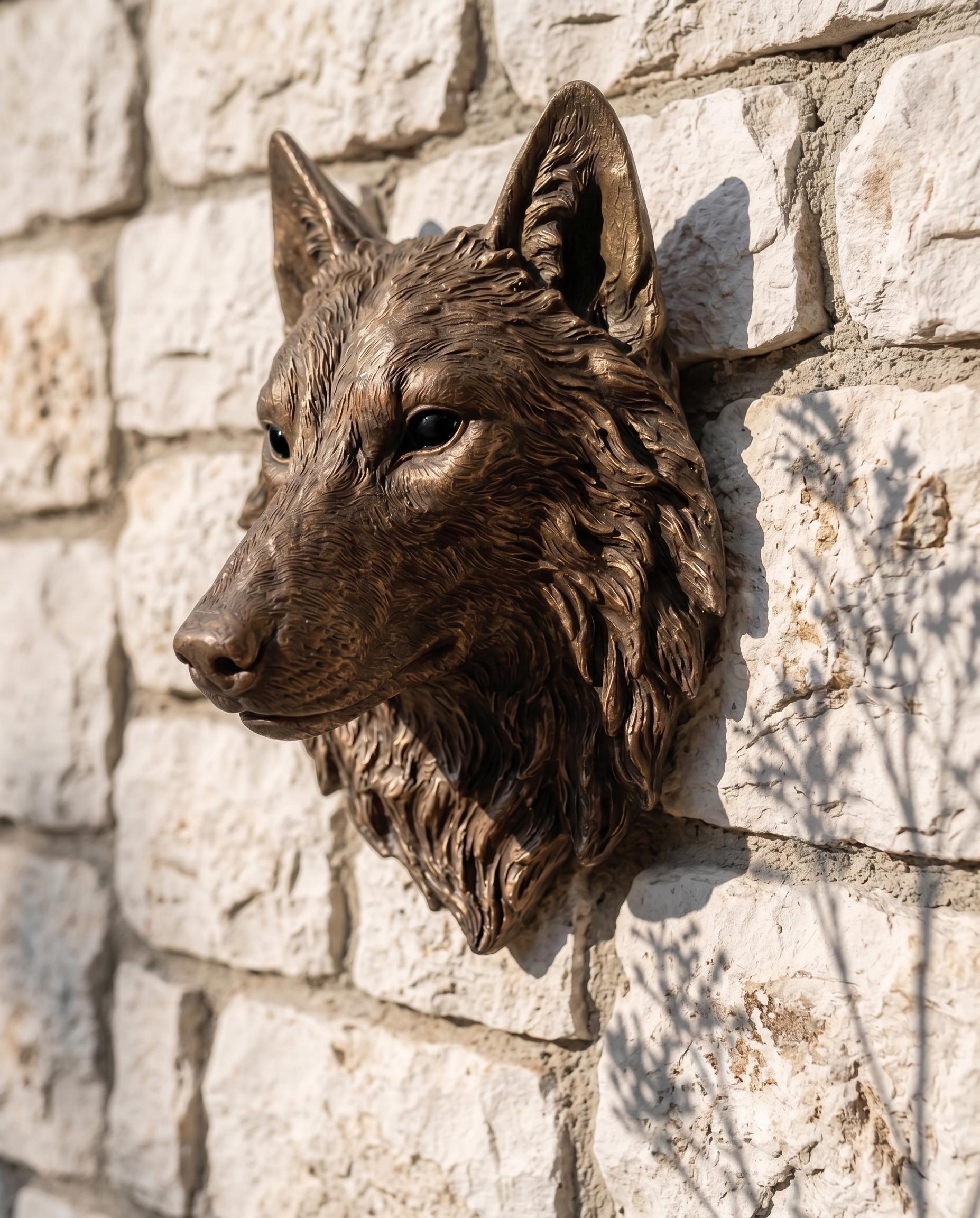 Handcrafted Wolf Head Wall Sculpture, Rustic Lodge Animal Decor - Etsy