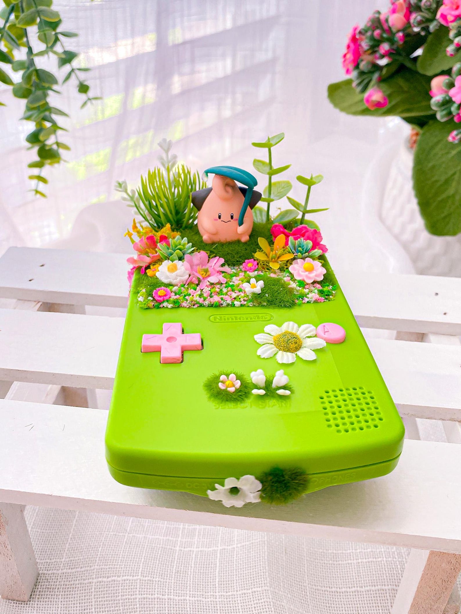Cleffa Gameboy Terrarium: Handmade Cozy Gamer Girl Decor, Geek Gaming ...