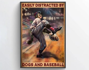 Easily Distracted by Dogs Wall Art - Etsy