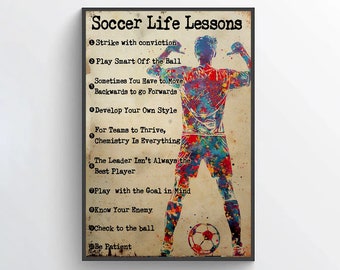 Soccer Life Lessons Poster - Etsy