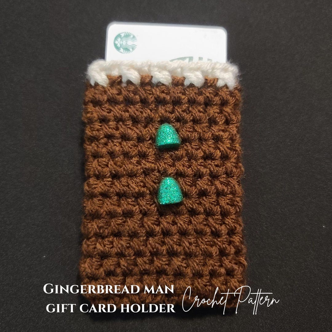 Gingerbread Man Gift Card Holder Crochet Pattern | Christmas Holiday ...