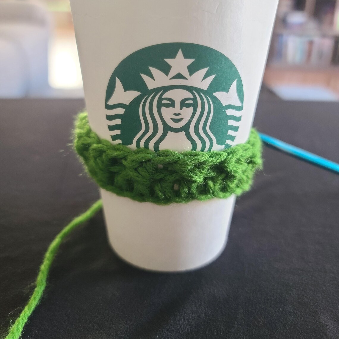 Crochet Pattern Coffee Cozy Pink & Green Christmas Coffee Cozy Beginner ...