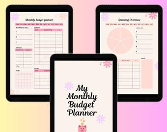 Digital Monthly Budget Planner - Etsy