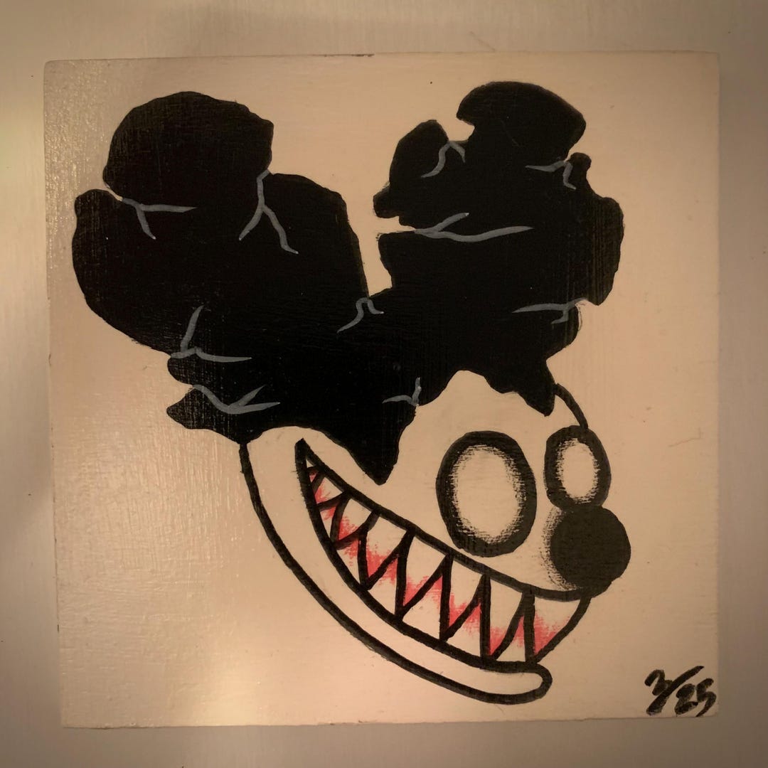 Scary Mouse Paintings- Weird Scary Horror Ooak Halloween Sculpted ...