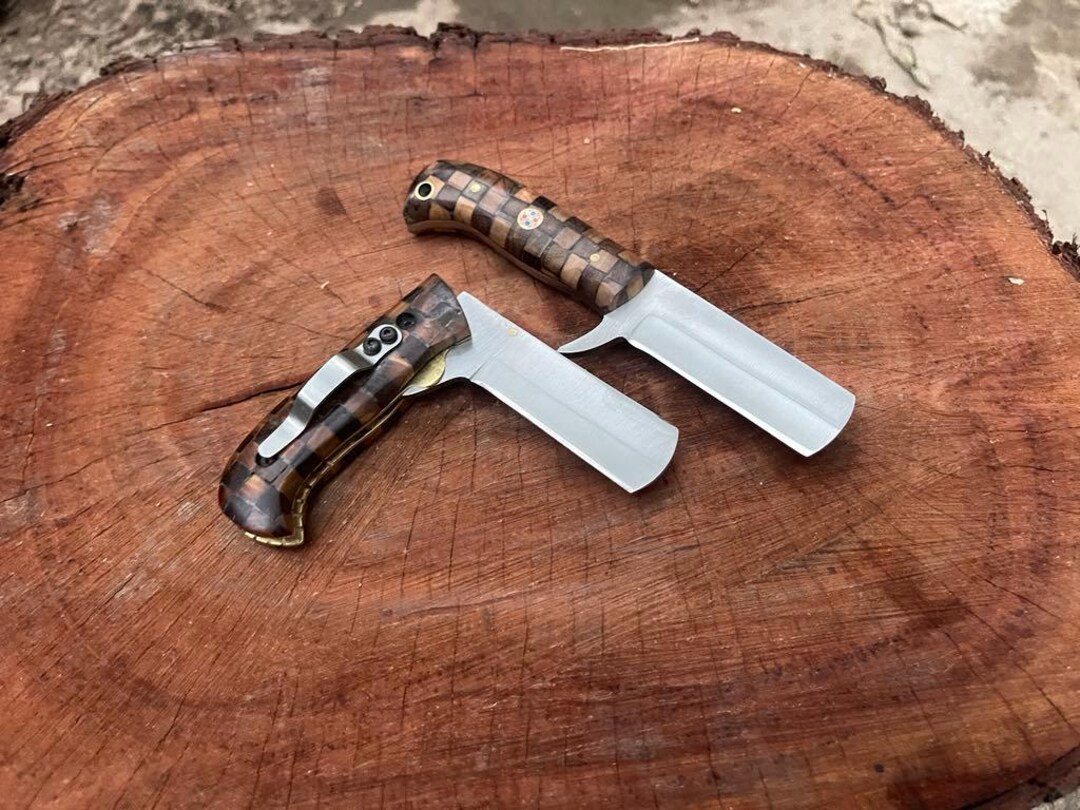 Matching Set. Bull Cutter Pocket Knife and Matching Fixed Blade With Sheath. - Etsy
