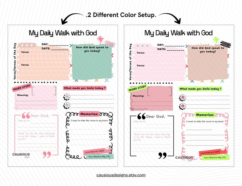 Printable Bible Study Guide – Daily Spiritual Meditation Journal ...