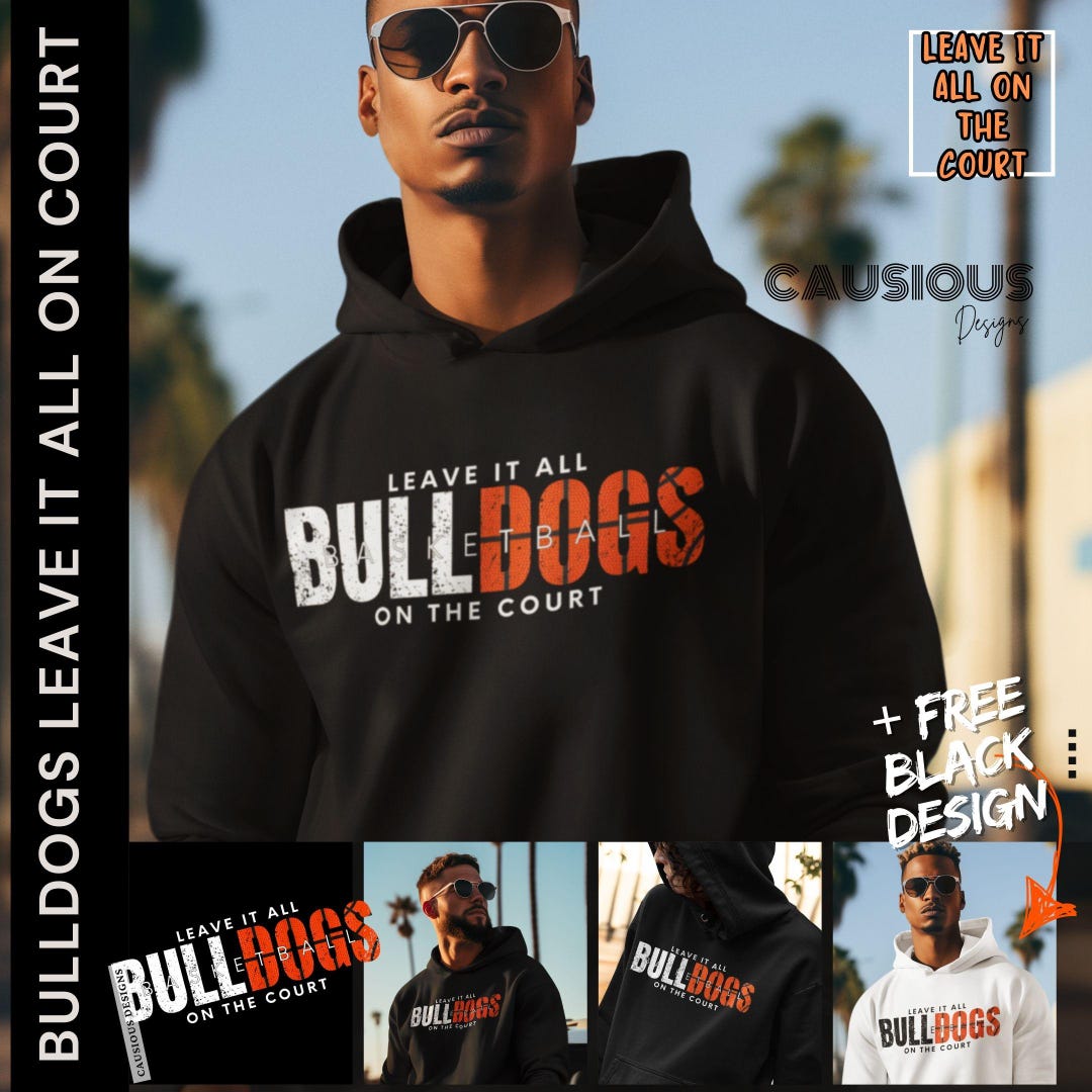 Bulldogs Basketball PNG: Textured Design (2 Instant Downloads) - Etsy