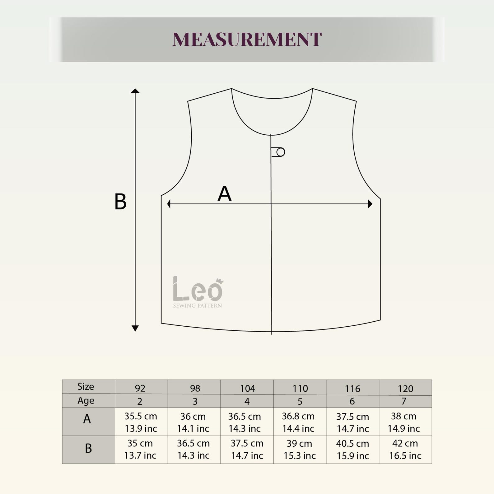 Vest PDF Sewing Pattern | Sizes Included Ages 2-7 | Suitable for ...