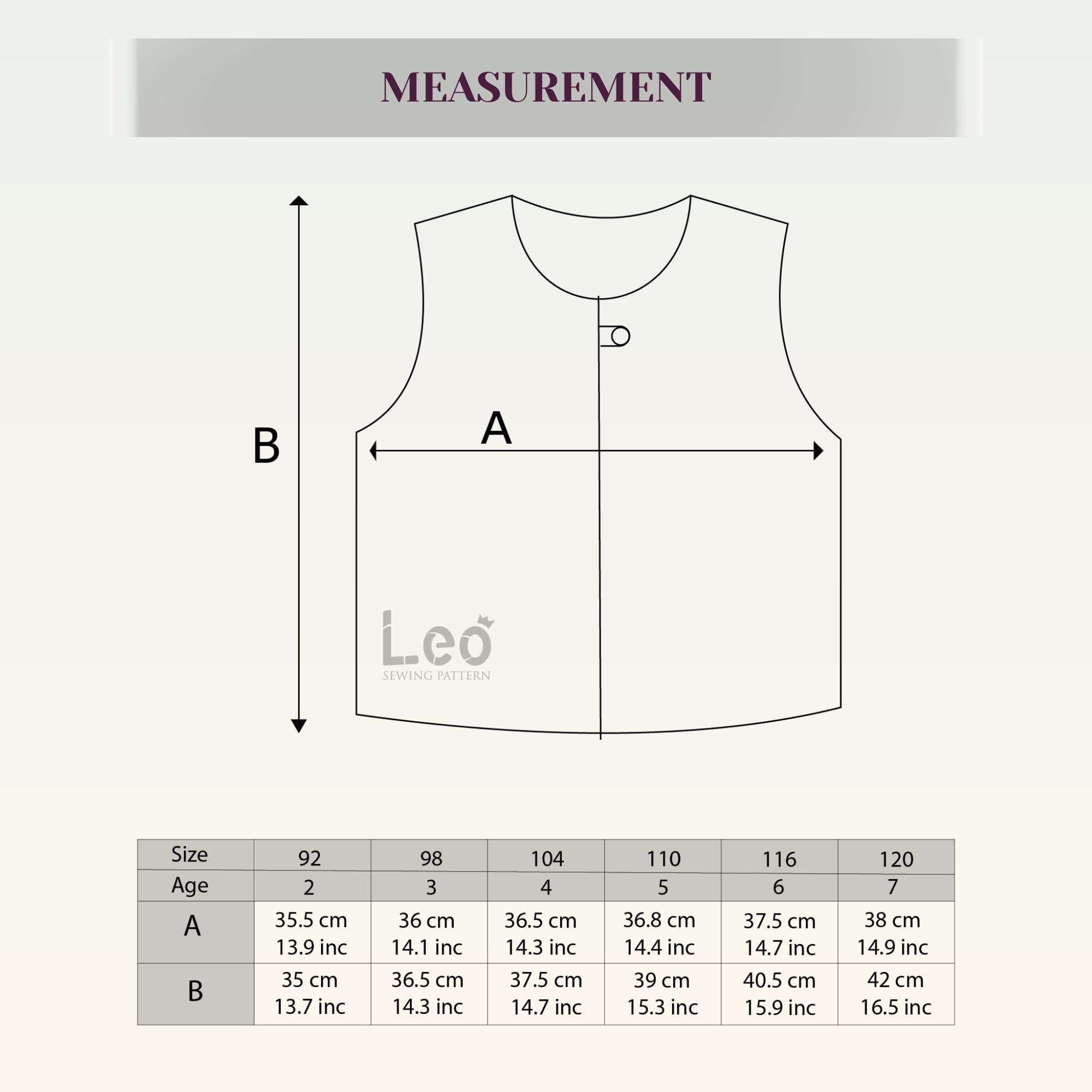 Vest PDF Sewing Pattern | Sizes Included Ages 2-7 | Suitable for ...