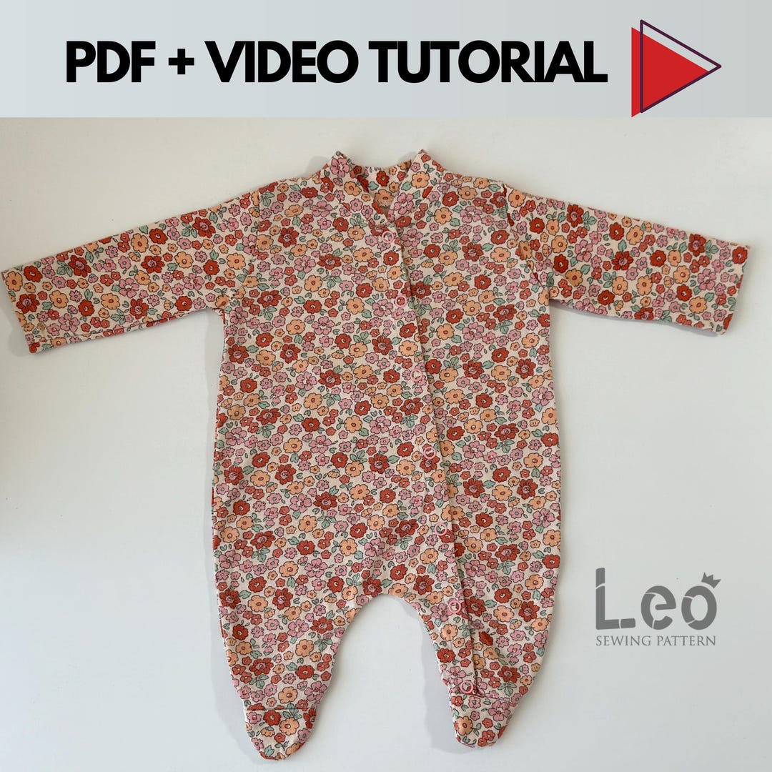 Baby Jumpsuit Sewing Pattern: Snap Long Sleeve (PDF Pattern) - Etsy