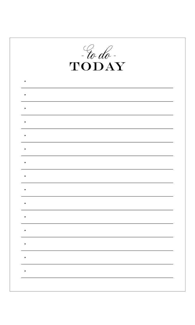 To Do Today Notepad - Etsy