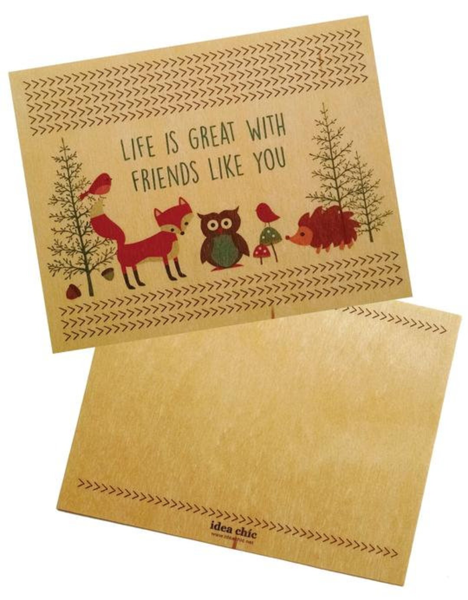 Friendship Wood Veneer Greeting Card | Etsy