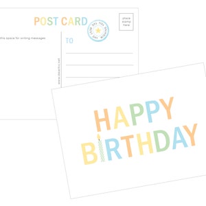 Happy Birthday Candle Postcards Pack of 10 - Etsy