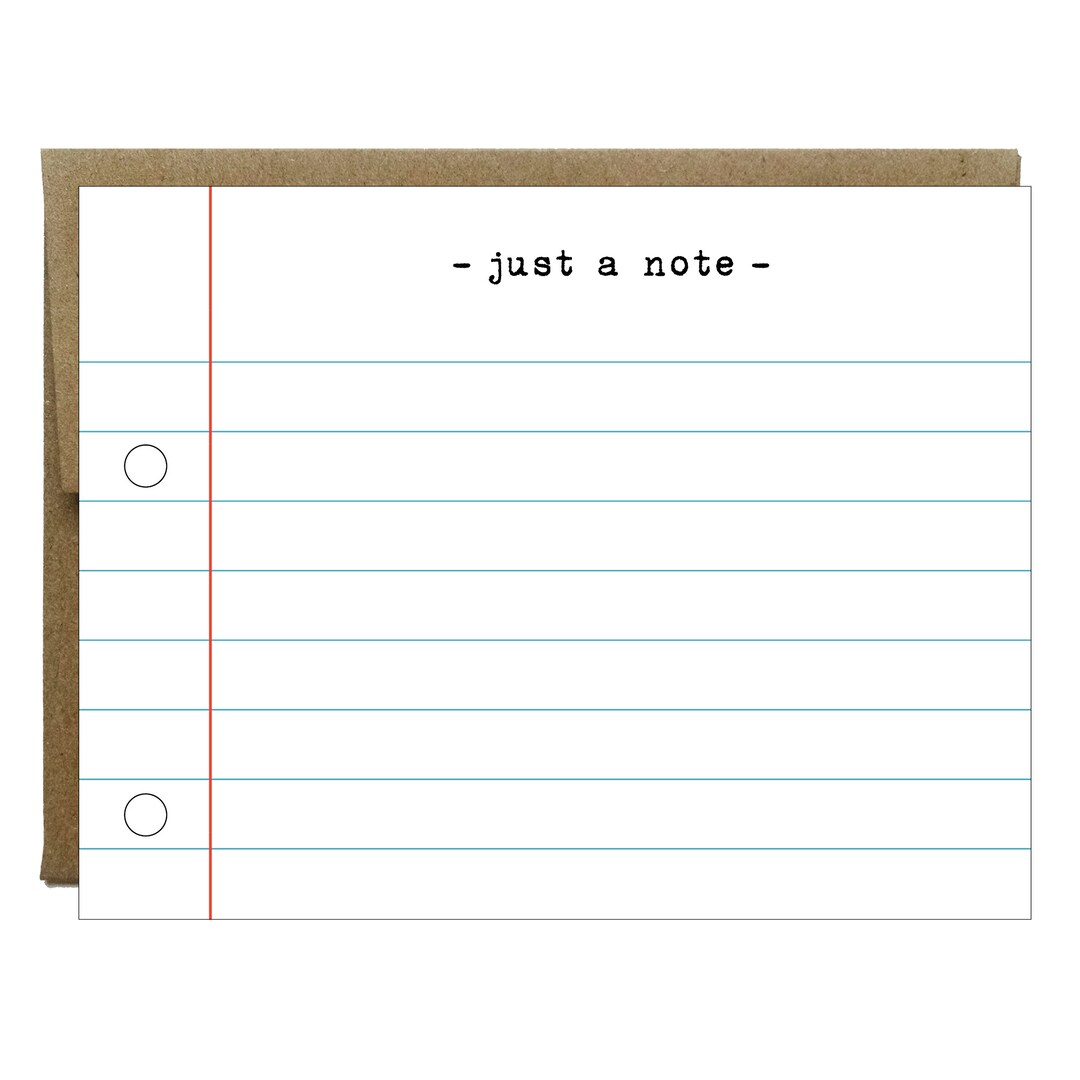 Idea Chíc Style College Ruled Letterpress Note Card Set of 5 | Notecard ...