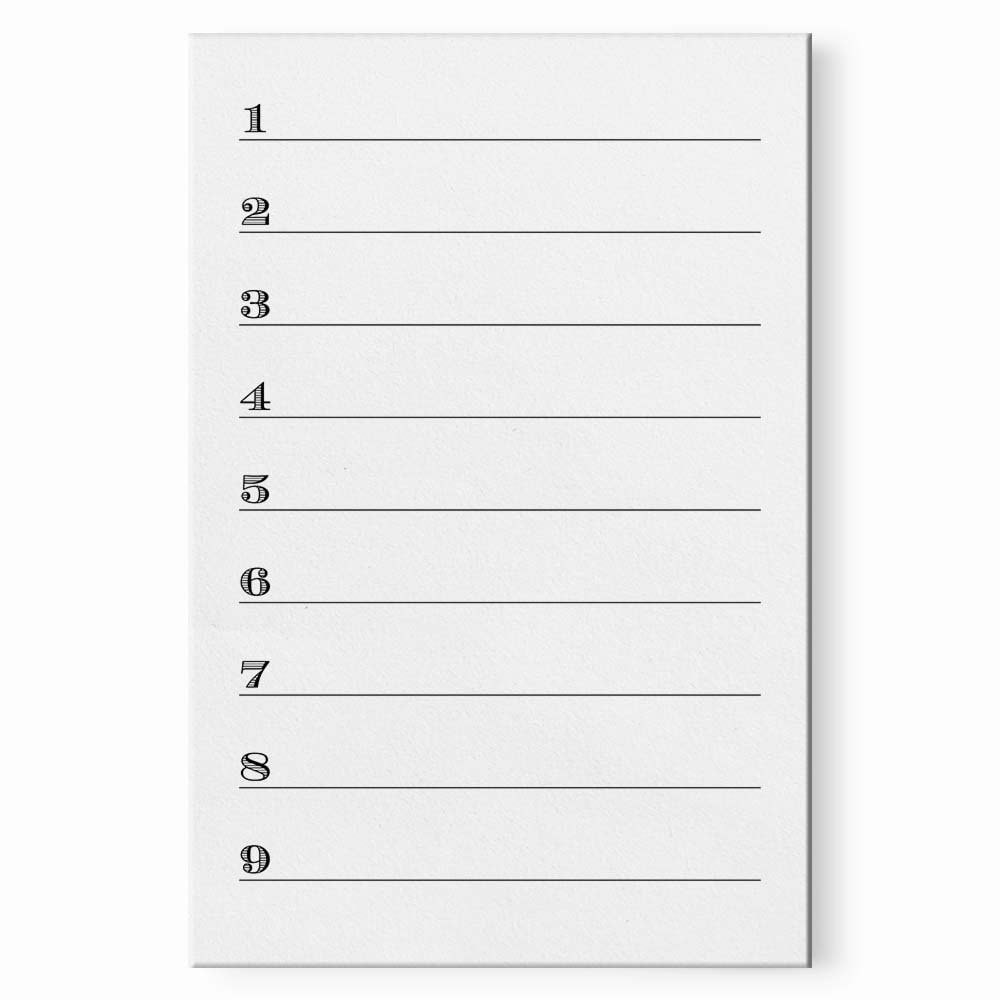 Numbered Lines Notepad - Etsy