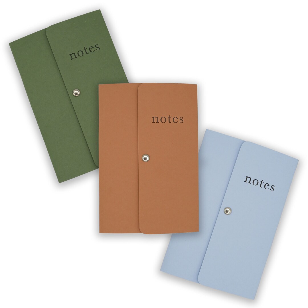 Paper Notebook With Magnetic Button | Handmade Notebook | Letterpress ...