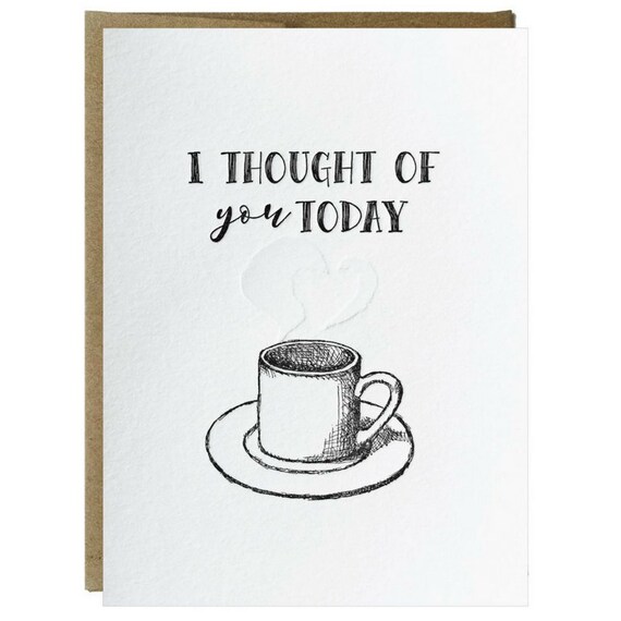 I Thought of You Today Letterpress Greeting Card | Etsy I Thought of You Today Letterpress Greeting Card | Etsy