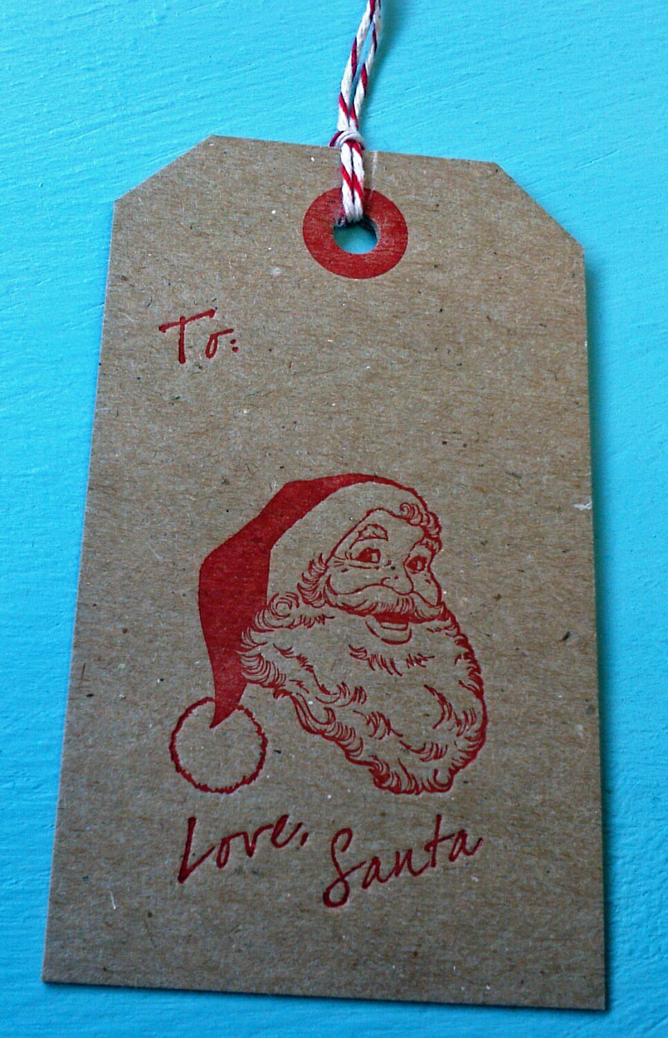 Love Santa Letterpress Gift Tags Pack of 4 - Etsy