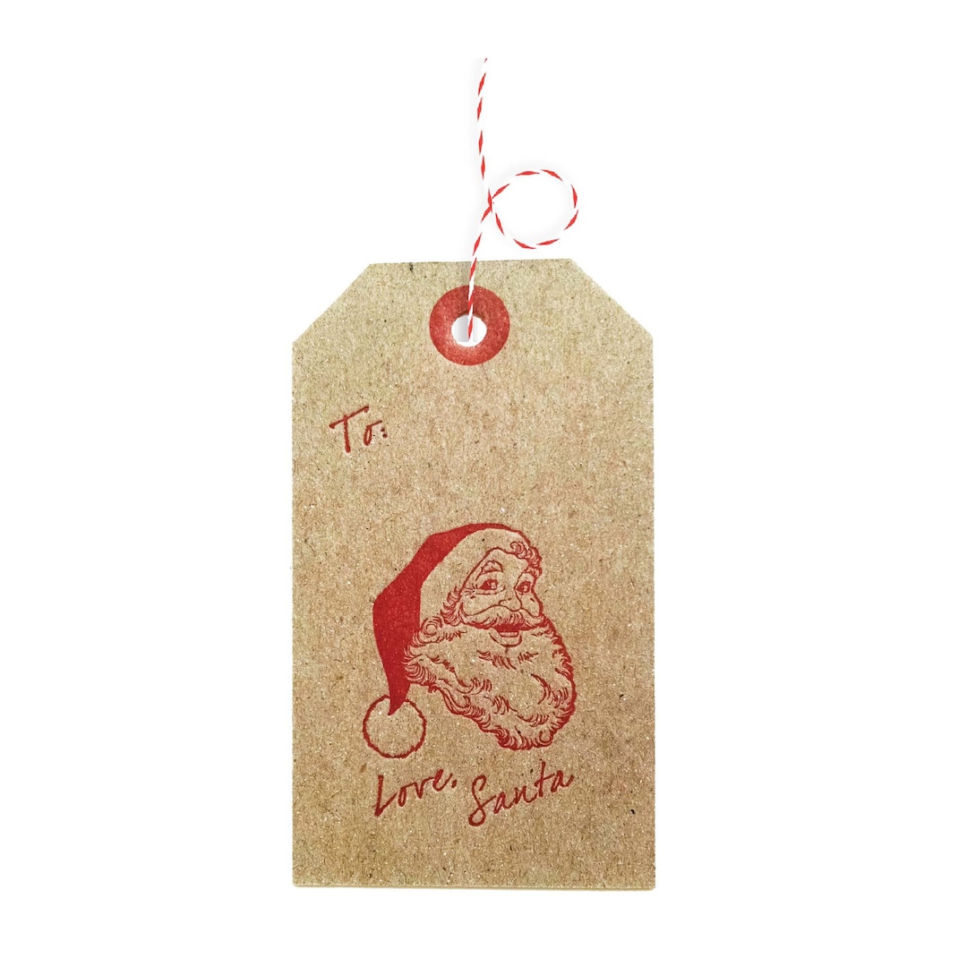 Love, Santa Letterpress Gift Tags - Pack of 4 - Etsy