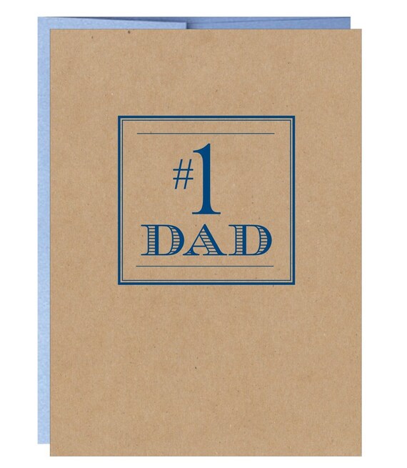 Number One Dad Greeting Card | Etsy