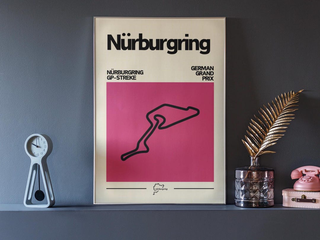 Nurburgring F1 Poster, Nürburgring GP Streke, German Grand Prix - Etsy