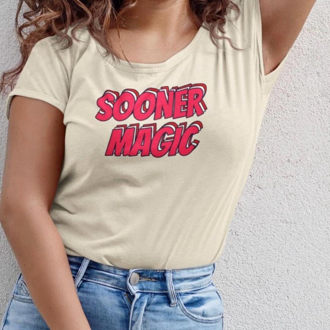 Sooner Magic Crimson Cartoon Print Game Day Unisex T-shirt - Etsy