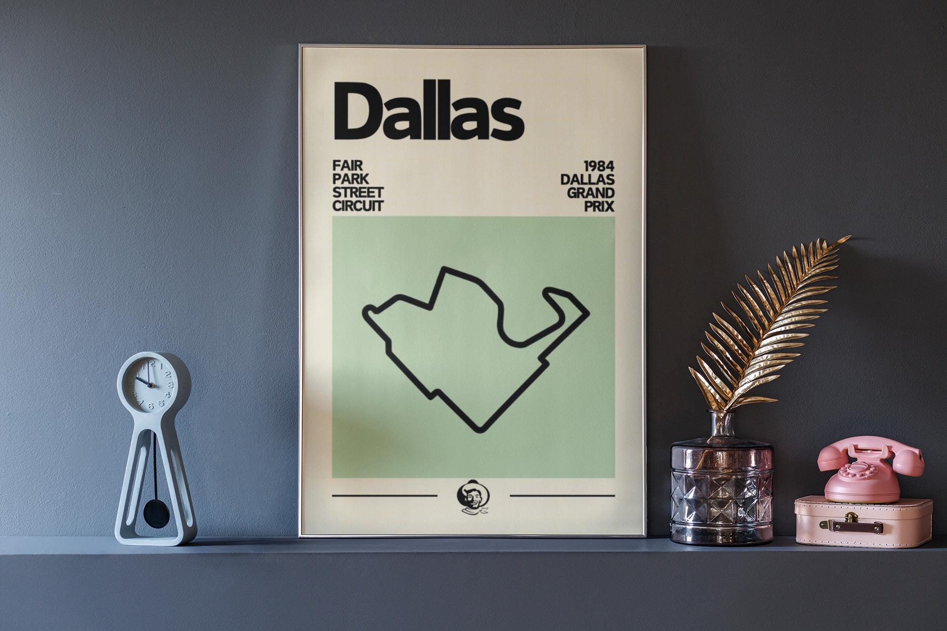 1984 Dallas Grand Prix Poster [GREEN], Dallas Grand Prix, Fair Park ...