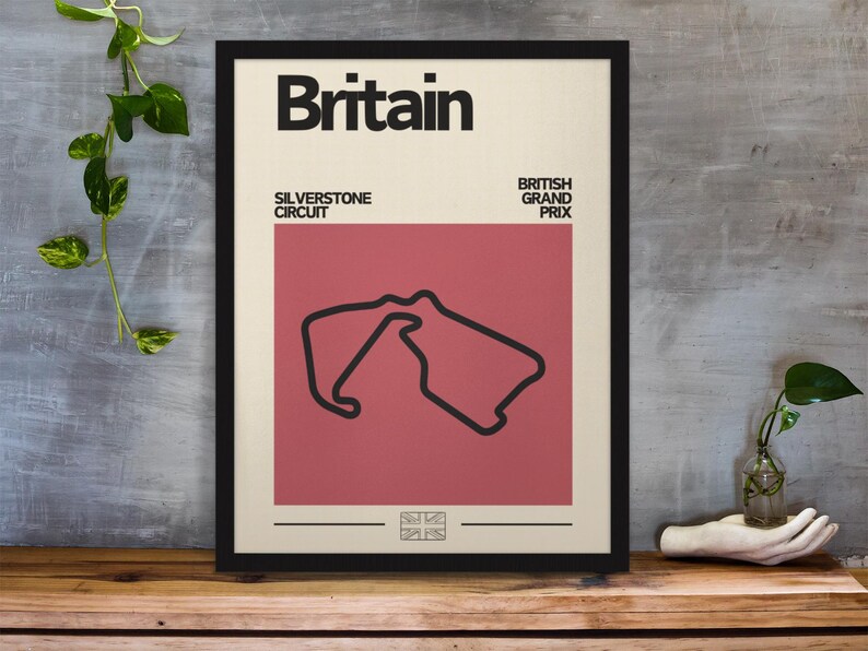 Silverstone F1 Poster, British Grand Prix - Etsy