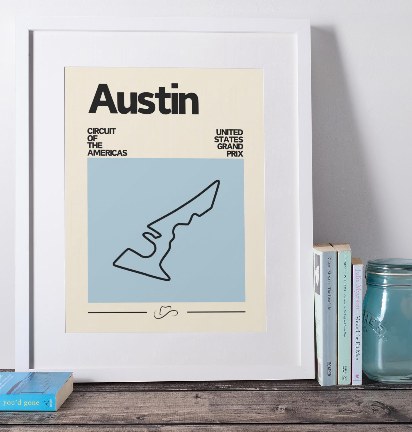 Austin F1 Poster, Circuit of the Americas Poster - Etsy