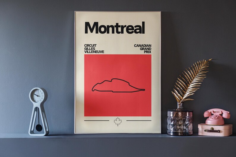 Montreal F1 Poster, Canadian Grand Prix, Circuit Gilles Villeneuve - Etsy