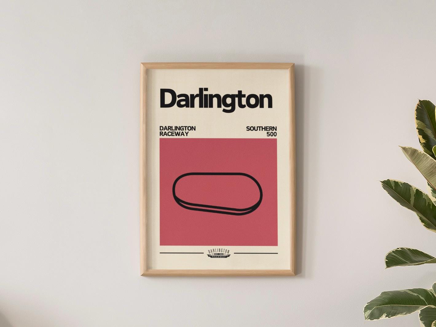 Darlington Poster, NASCAR Poster, Darlington Raceway Print, the Lady in ...