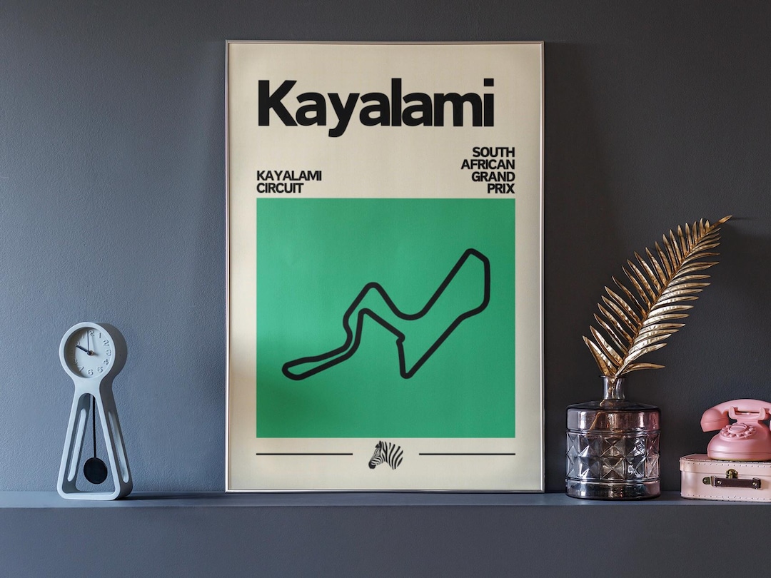 Kayalami F1 Poster, South African Grand Prix, Kayalami Circuit - Etsy